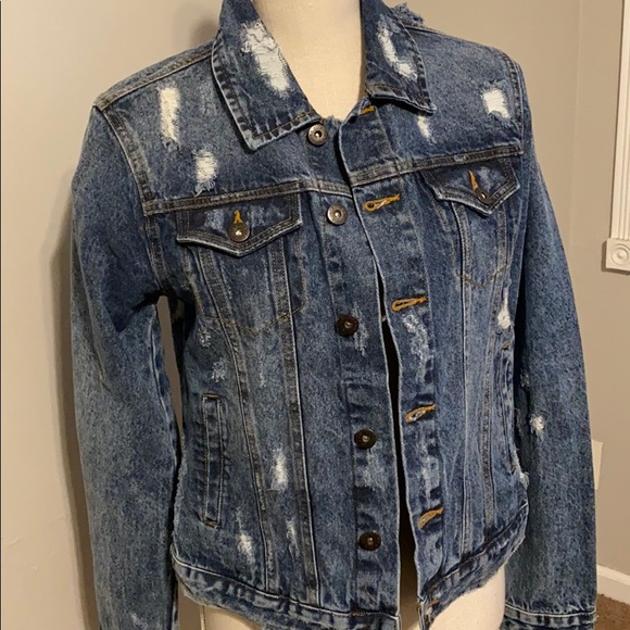 Jackets & Coats | Distressed Denim Jacket | Poshmark